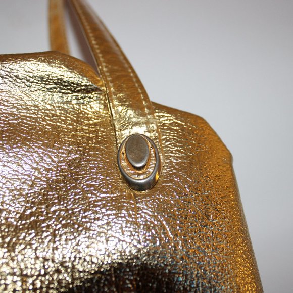 Bags | Vintage Gold Top Handle Handbag Purse Bag | Poshmark